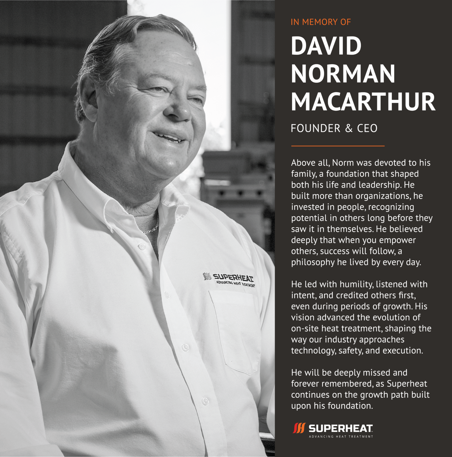 Honoring the Life and Legacy of David Norman MacArthur | Superheat