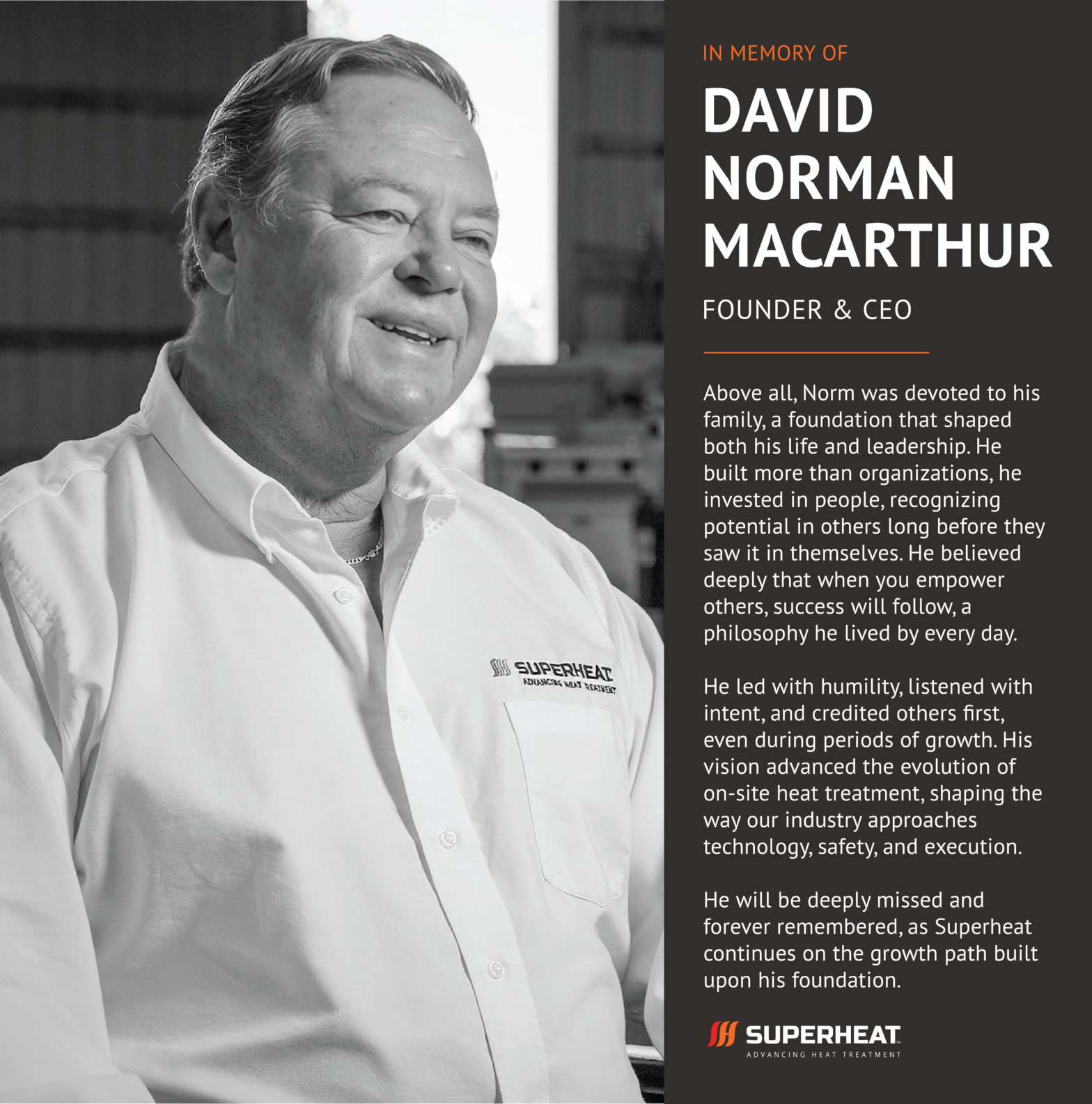 Honoring the Life and Legacy of David Norman MacArthur | Superheat